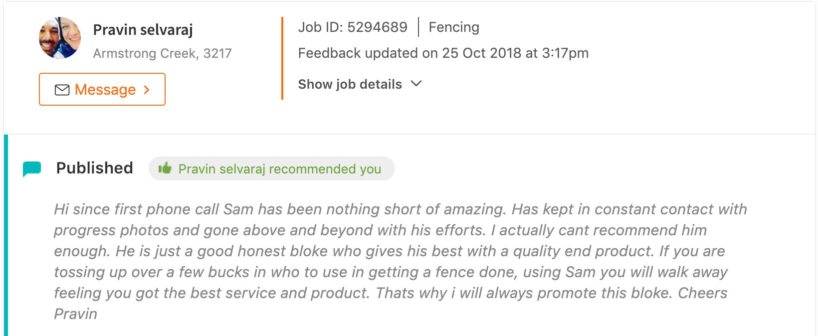 Sam Parisi - SP Landscaping and Fencing