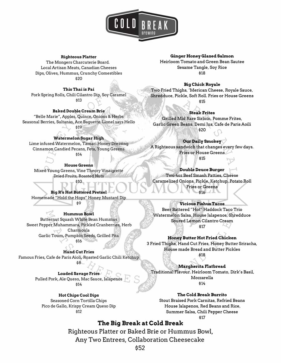 Righteous Monger | Kame & Kettle | Cold Break Brewing