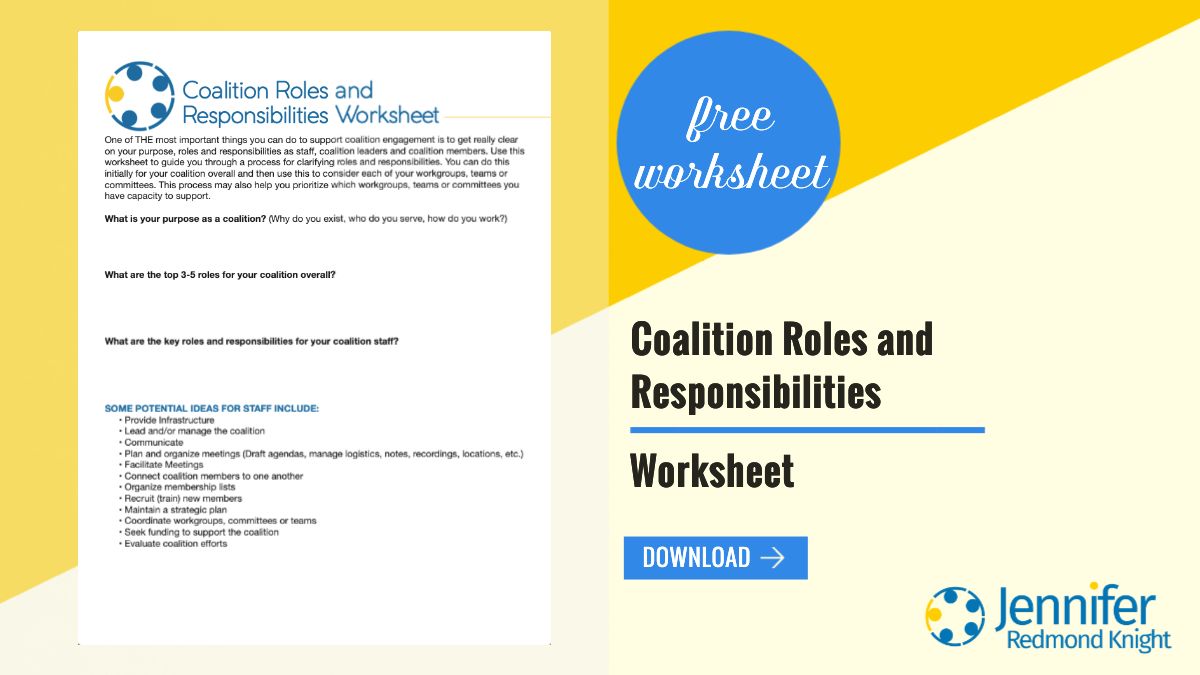 Coalition Roles and Responsibilities Worksheet