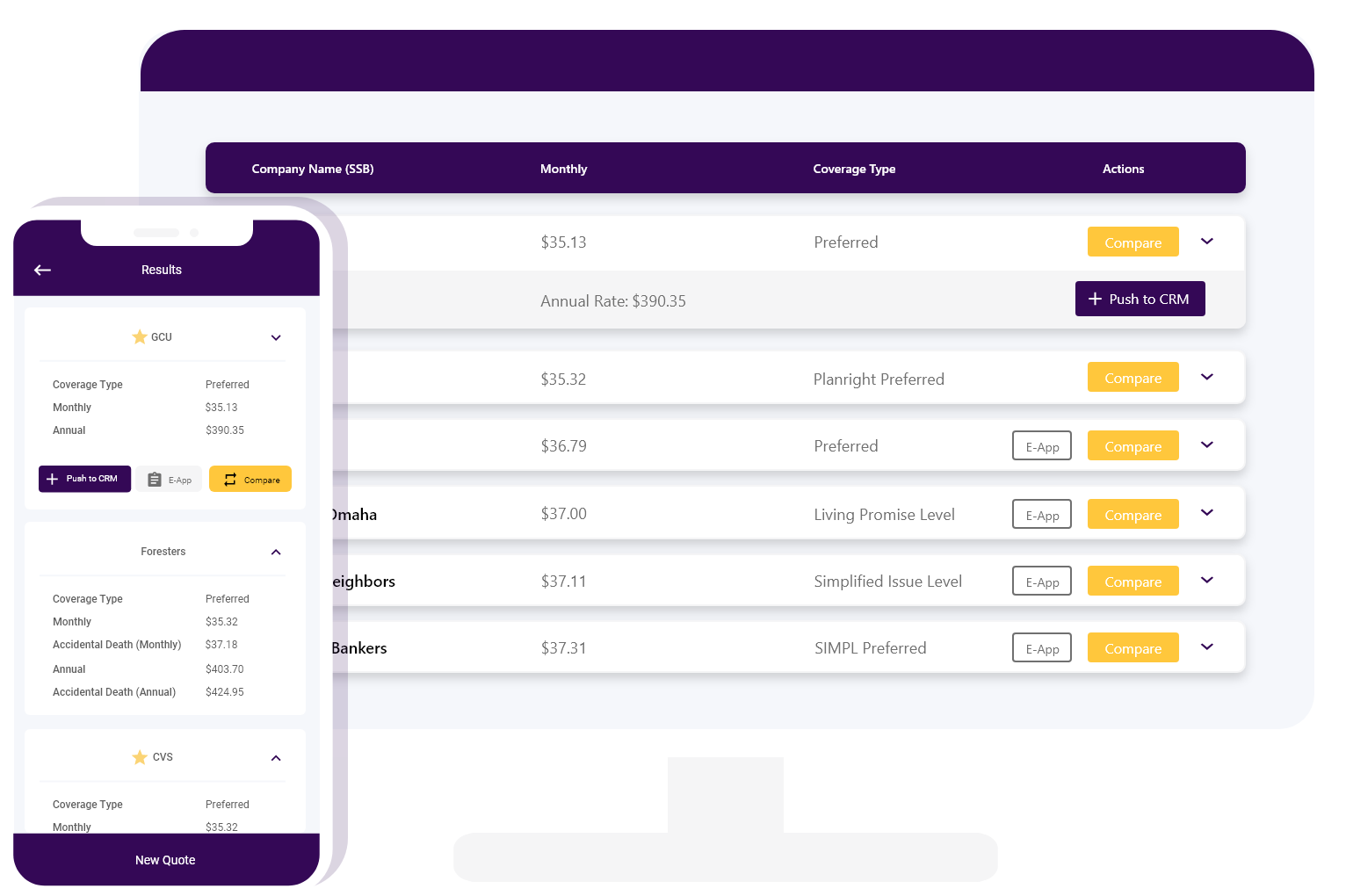 FE, Term, and Med Supp Quoter